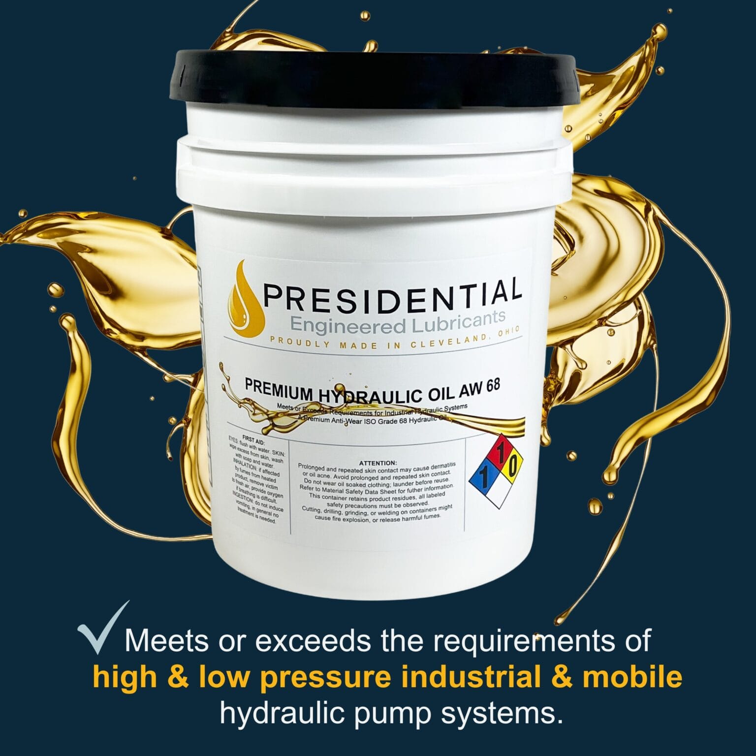 AW 68 Hydraulic Oil | Presidential Oils